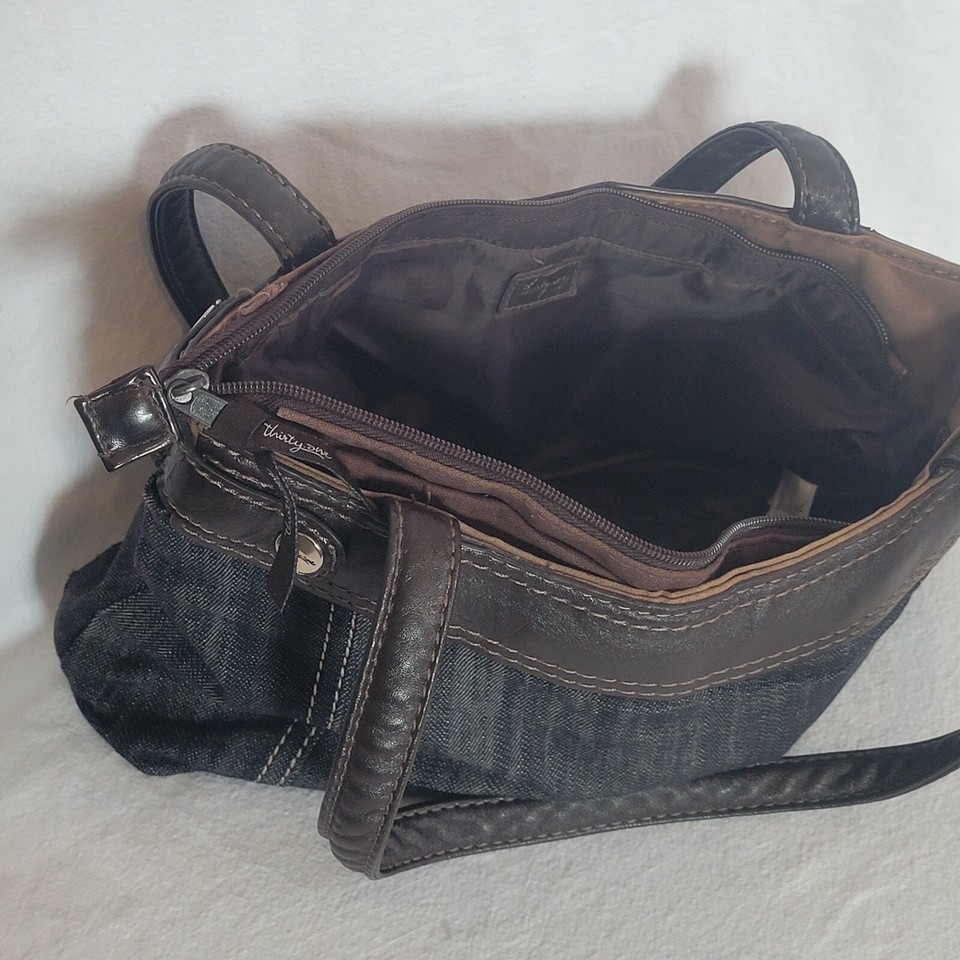 purse 31 thirty one black denim skirt personalized rhonda handbag ...