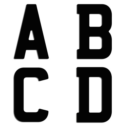 4D NUMBER PLATE LETTERS 3mm | SIGNS 3D LASER CUT self peel adhesive ...