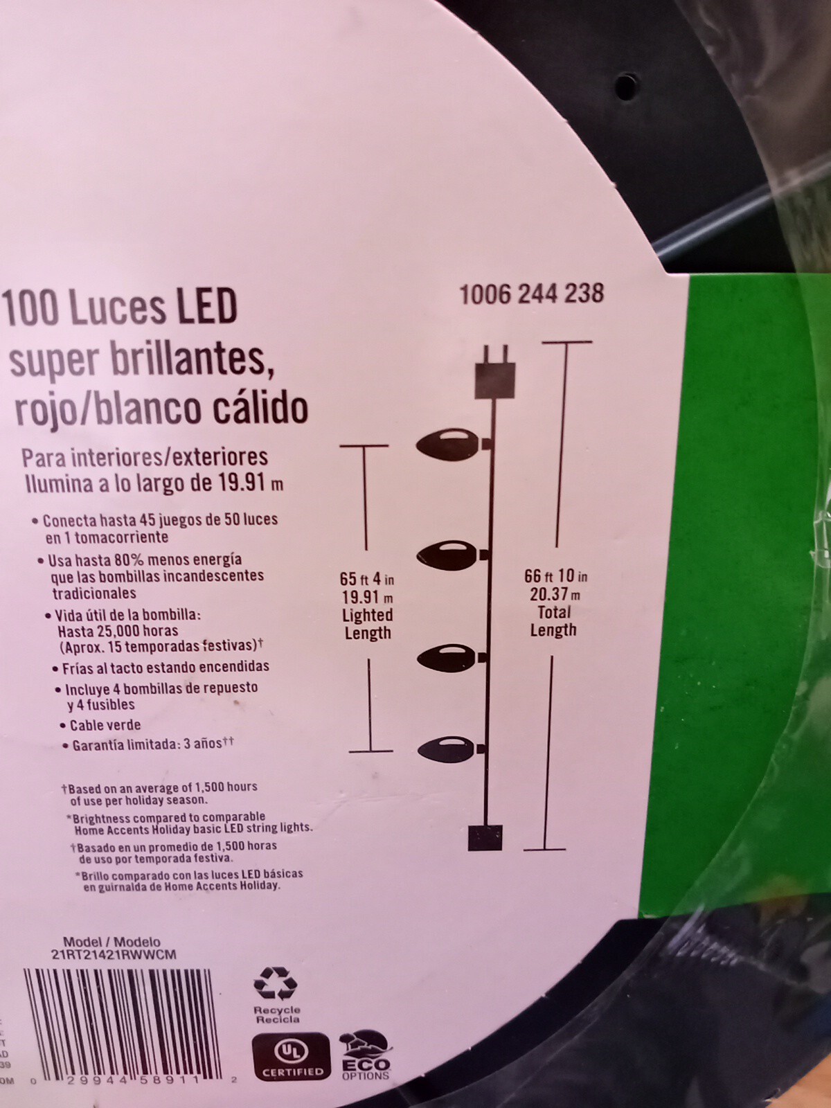 Home Accents Holiday 21RT21421RWWCM String Light - Red/White for sale ...