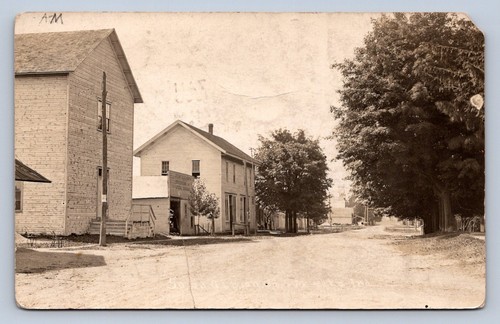 JH7/ Wawaka Indiana RPPC Postcard c1910 Albion Store Homes Main St 76 ...