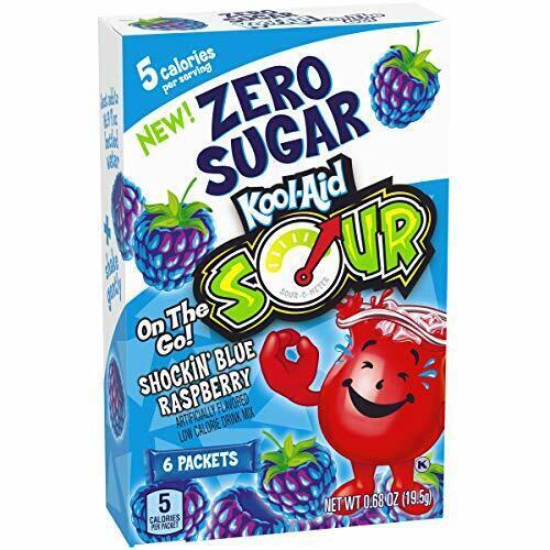 Kool-Aid Zero Sugar Sour Shockin Blue Raspberry Drink Mix On The Go ...