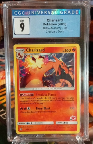 CGC 9 Mint - Charizard 3/70 Battle Academy Deck 39 - Pokemon SM Dragon ...