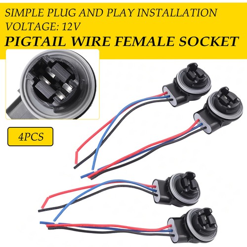 Universal Pigtail Female 3157 Wire Two Harness Turn Front Signal Lamp ...