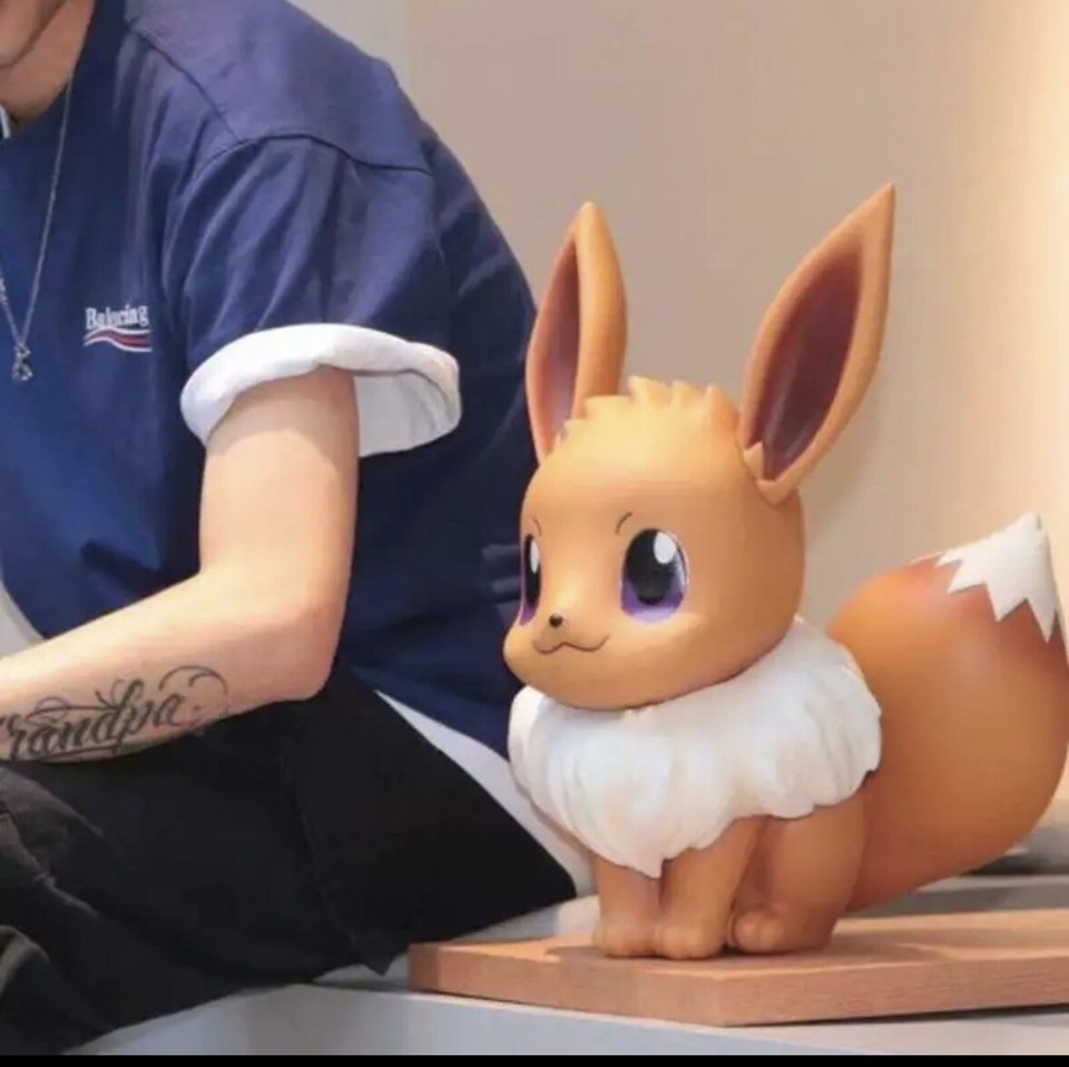 Eevee Statue Life Size Anime Figure Toys Kawaii Cute Pokemon Prop ...