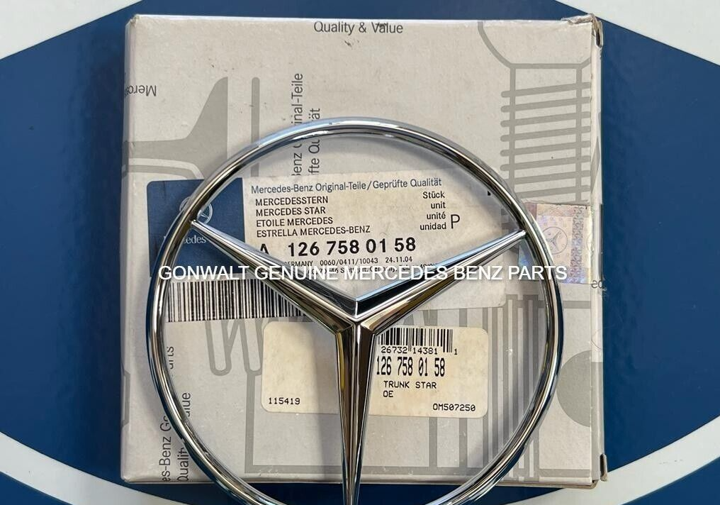 Mercedes Benz Genuine 420SEL 500SEL 500SEC 300SD 1984-1991 Emblem OE ...