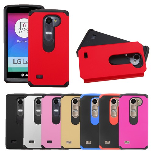 LG Destiny L21G Power L22C Hybrid Leon Slim Dual Layer Fusion Case Hard ...