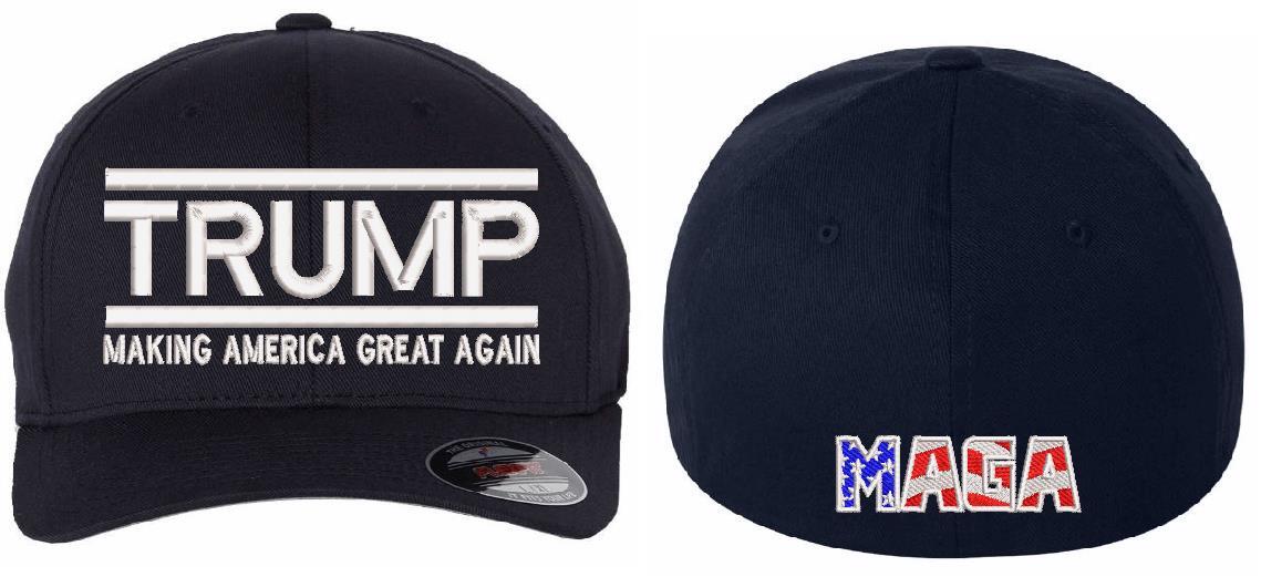 Trump 2025 hat "MAGA Make America Great Again w/ USA Back MAGA Flex Fit ...