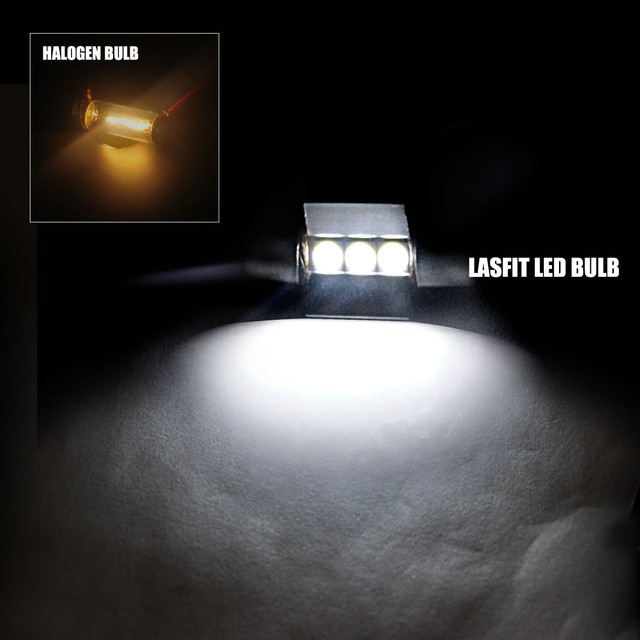 4x LASFIT 28mm 6641 6614f 6614 White LED Festoon Interior Bulbs Dome ...