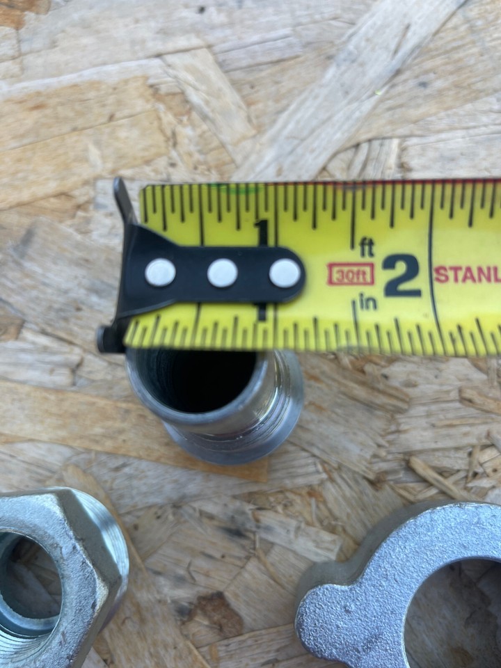 Lot of Two 1 in. Hose Stem with Wing Nut & Female Spud Ground Joint ...