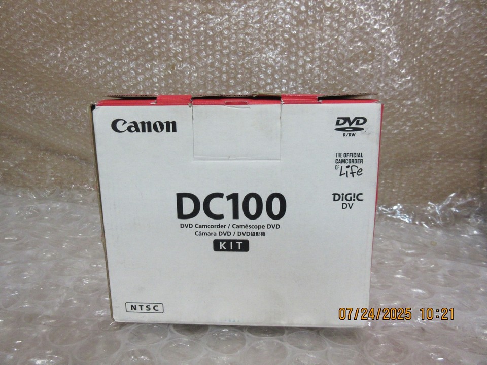 Canon DC100 Silver DVD 25x Optical Zoom Digital Video Camcorder w ...
