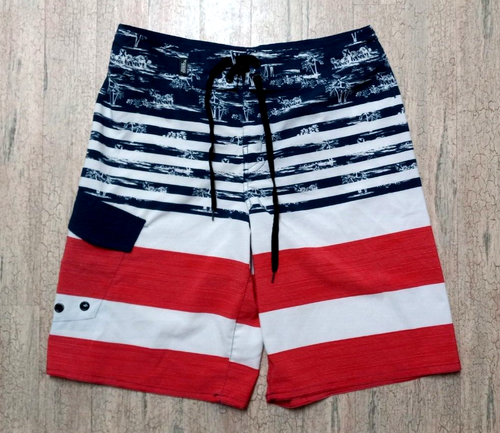 No Fear American Pride Beach Pattern Boards Short Men's Size 30 Blue ...