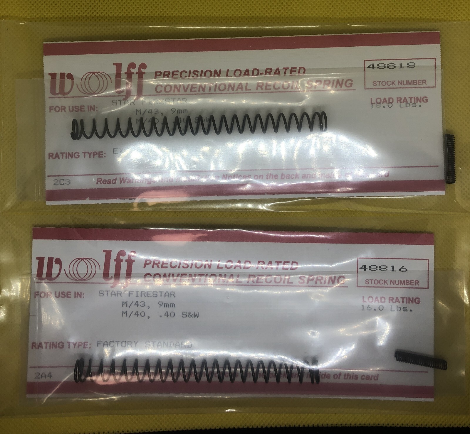 Star Firestar M40 40 S&W M43 9mm Recoil & Firing Pin Springs & Magazine ...