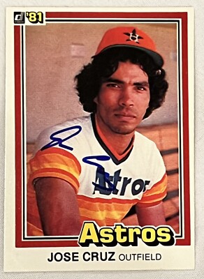 Jose Cruz SIGNED AUTOGRAPH 1981 Donruss Card Houston Astros | eBay
