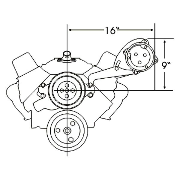 Alan Grove 119L SBC Air Conditioning DS A/C Air Compressor Bracket LWP ...