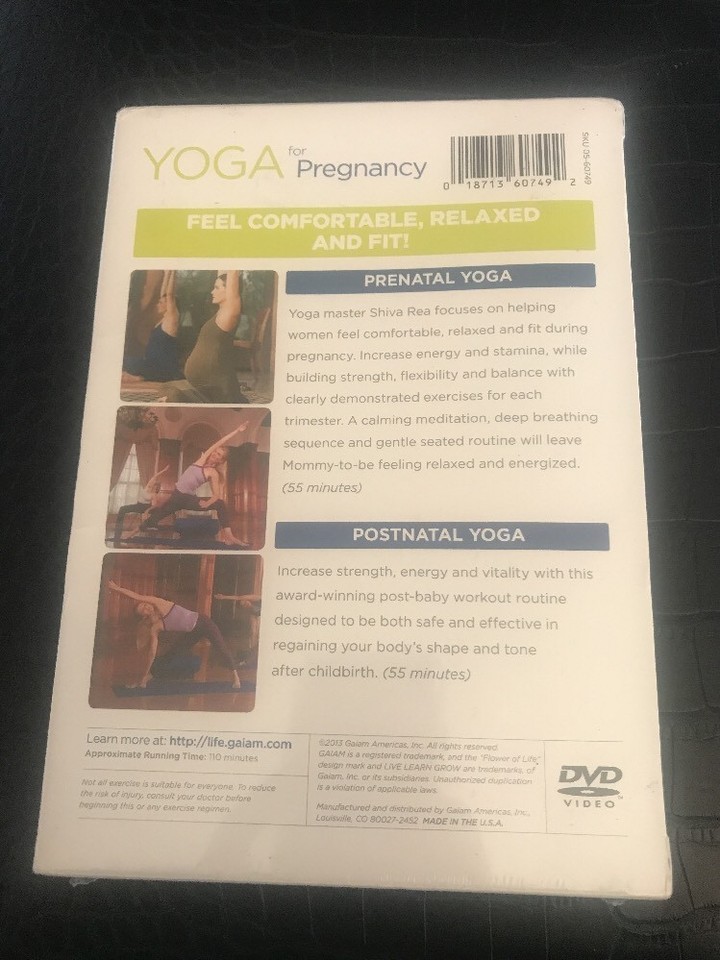 2 DVD Set Prenatal Postnatal Yoga for Pregnancy GAIAM NEW Shiva Rea ...