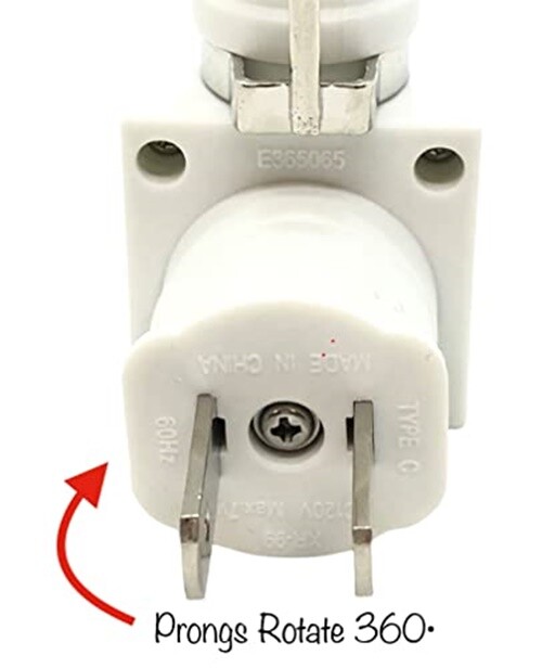 Night Light Rotating Switchables Plug 360 Degrees to Accommodate Outlet ...