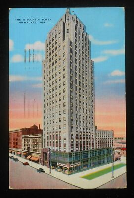 1944 The Wisconsin Tower Milwaukee WI Postcard | eBay