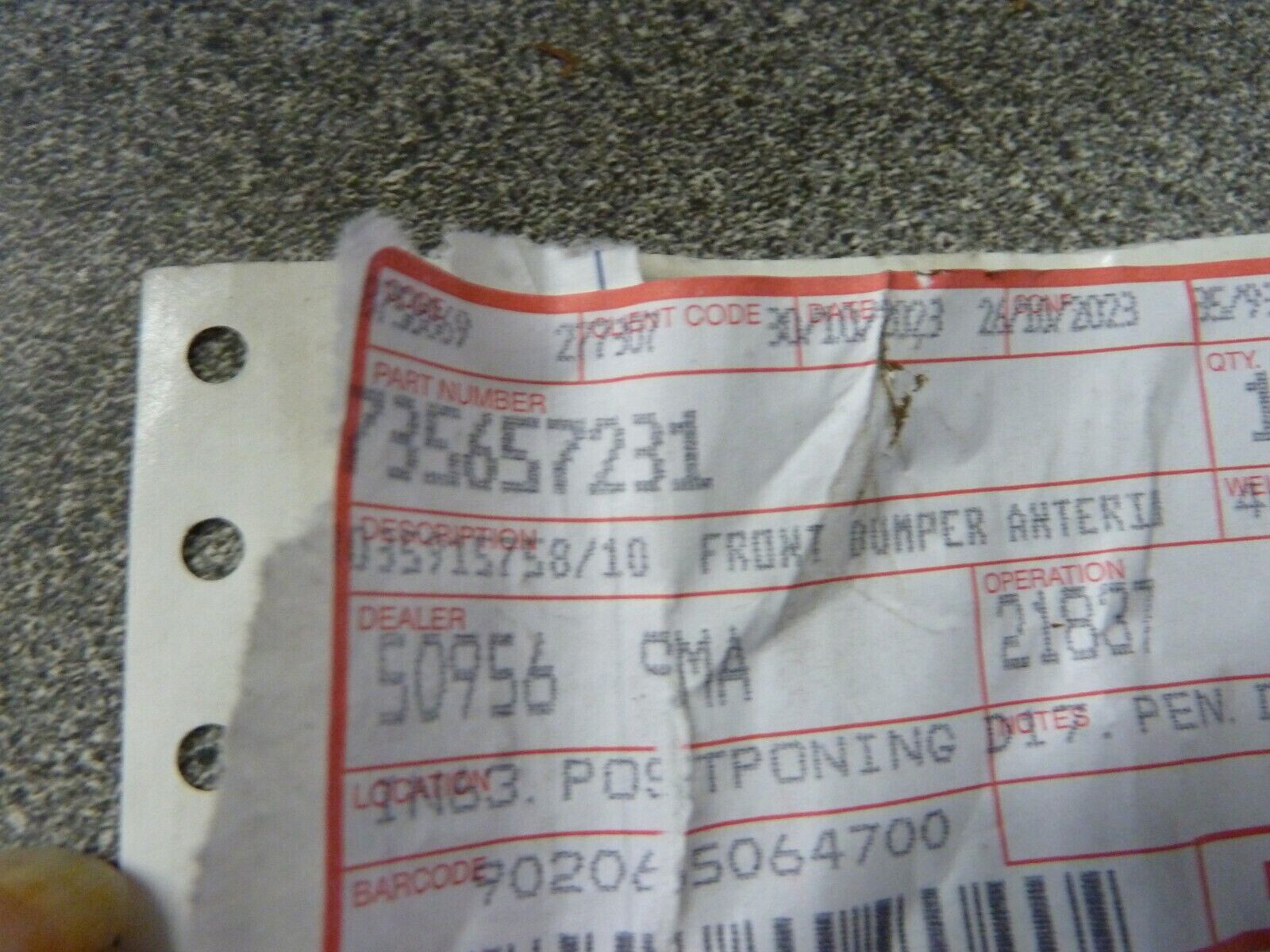 2018 Fiat 500 Lounge 3 Door Hatchback 735657231 Blue Front Bumper 408 ...