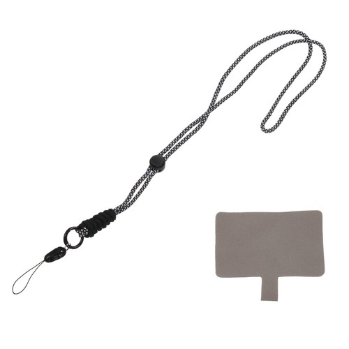 Phone Lanyard with Lanyard Patch and Finger Lanyard Gray 1 Pack ...