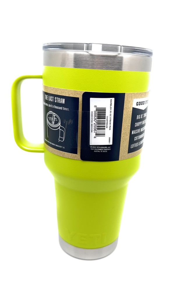 Yeti Chartreuse Rambler 35 oz Mug Straw Cap LIMITED EDITION COLOR SIZE ...
