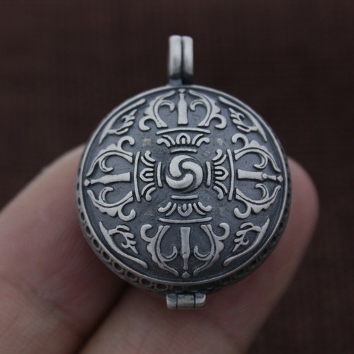 A21 Pendant Buddhist Gawu-Box With Vajra To Open Sterling Silver 925 | eBay