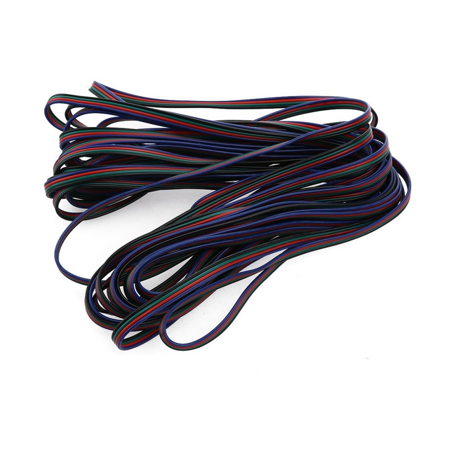 FOXNOVO 10M 4-pin RGB Extension Cable Line for 5050 / 3528 RGB Strip | eBay