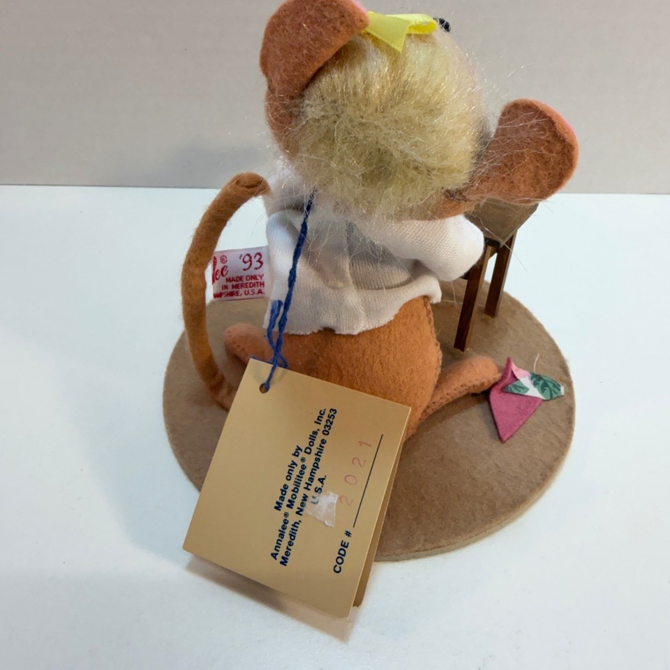 Annalee Mosellie Mouse Doll 1993 Sewing Machine Miniature Collectible ...