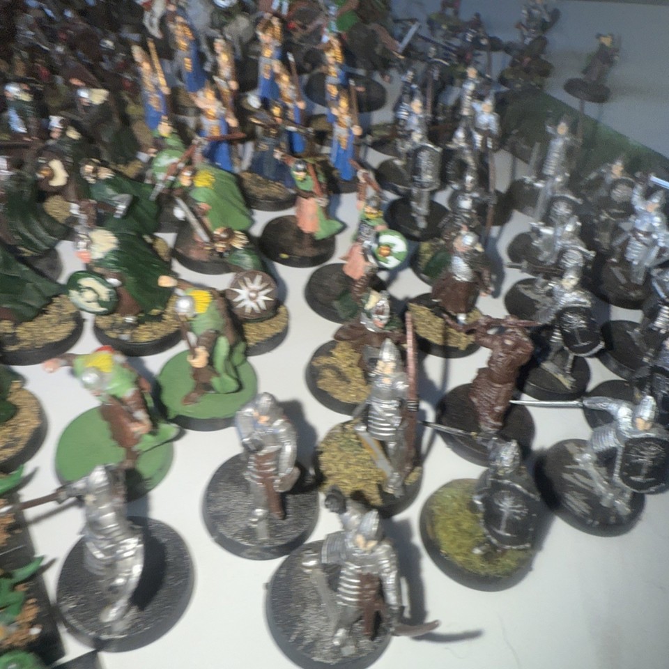 Warhammer LOTR Plastic Job Lot Huge Mixed Army Rohan Gondor Elves Uruk Hai 110+ | eBay