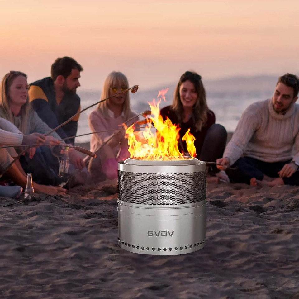 GVDV MY-D250-A 20" Smokeless Wood-Burning Fire Pit - Collapsible ...