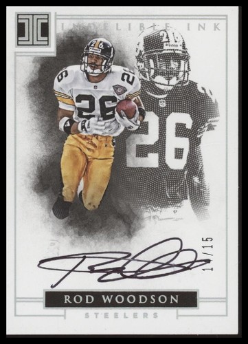 2016 PANINI IMPECCABLE ROD WOODSON 4 INDELIBLE INK HOF AUTOGRAPH 14/15 ...