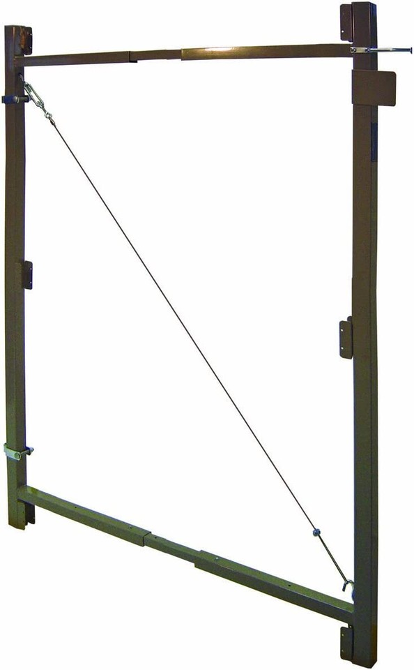 Anti-Sag Fence Walk Through Gate Frame Kit 36-60" Adjust Stabilizing ...