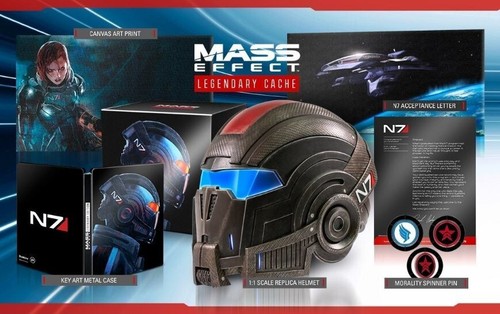 Mass Effect Legendary Cache Collector's Bundle /w N7 Wearable Helmet ...