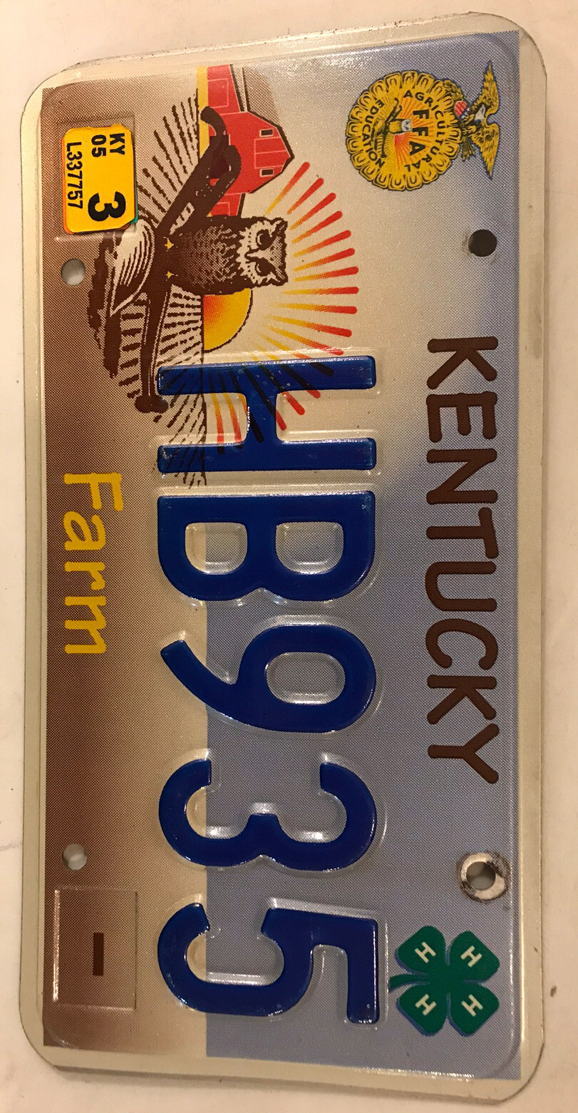 AGRICULTURE FARM license plate Farmer Rancher Cattleman Owl Fruit ...