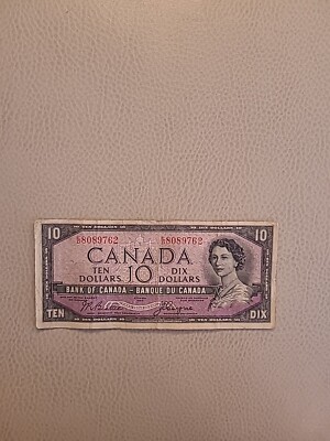 1954 Canadian 10 Dollar Bill " Devils Face" Bank Note Coyne/Beattie | eBay