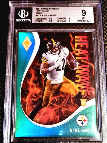 2021 Phoenix Najee Harris /25 HEAT WAVE GREEN PRIZM SSP Rookie Card No ...