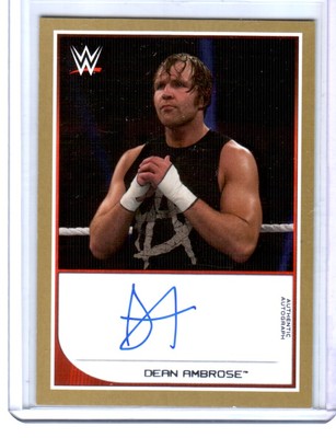 WWE Dean Ambrose 2016 Topps Road To WrestleMania GOLD Autograph Card SN ...