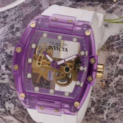 Invicta Men's S1 Rally Diablo Purple Dial Automatic 47.5mm White ...