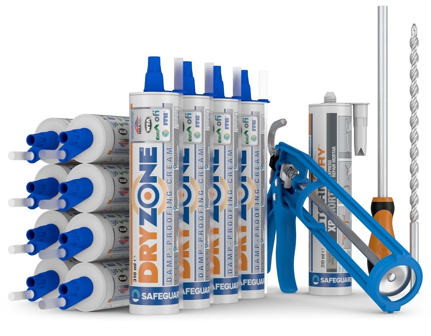 Dryzone Damp Proofing Cream - DPC Injection Kit BBA Approved Rising ...