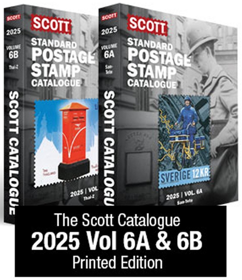 Scott Stamp Catalog 2025 SET - Volumes 1A-6B COUNTRIES A-Z Reference ...