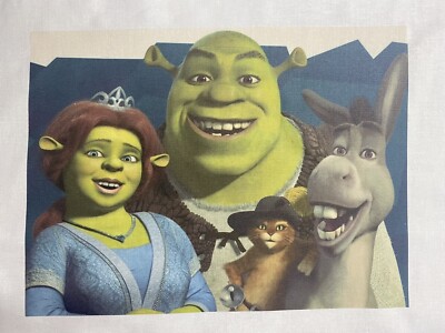 1 Shrek QUILT SQUARE SEWING BLOCK FABRIC QUILTING KID Cartoon Movie ...