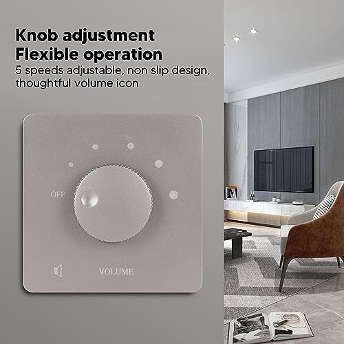 50W in Wall Volume Control Impedance Matching for Home Speakers, Wall ...