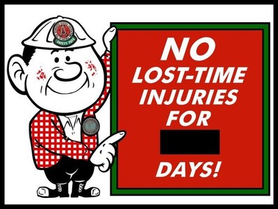 General Contractors No Lost Time for Injuries NEW METAL SIGN: 9x12 ...
