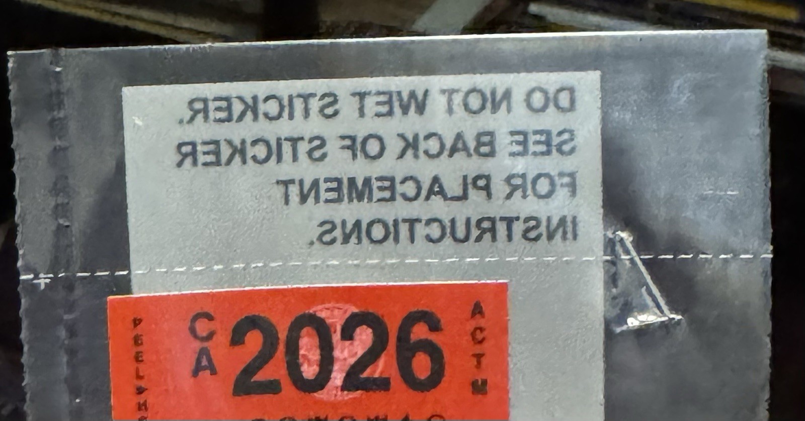 2026 CA DMV vehicle car registration red sticker California genuine ...