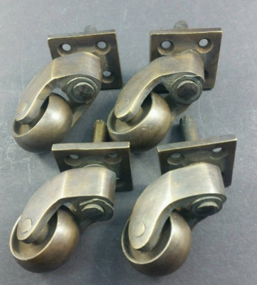 4 Cast Solid Brass Swivel Caster Wheel Pivot Industrial Strong Table ...