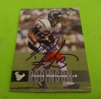 2006 Dunta Robinson SIGNED Upper Deck NFL Football Card #81 MINT ...