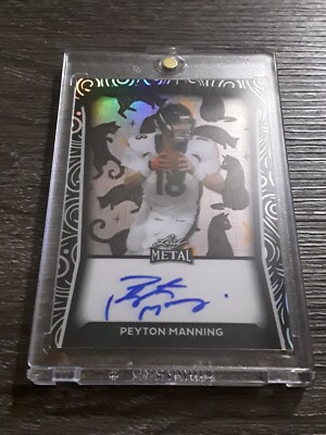 2024 Leaf Metal Peyton Manning Holiday Edition (Black Cats) #'ed 1/1 ...