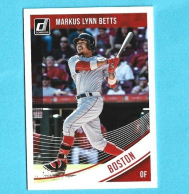Mookie Betts, Name Variation, 2018 Donruss, Card #191, Red Sox ...