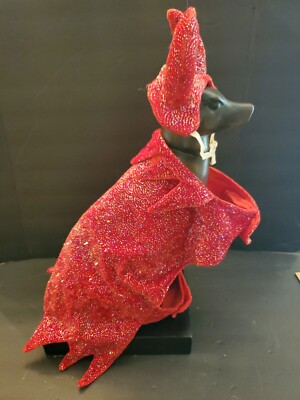 Halloween Dog Cat Pet Costume Red Sparkly Devil Horns,Adjustable, Petco ...