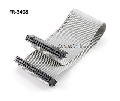 8 inch 34-Pin 2x17-Pin 2.54-Pitch Female 34-Wire IDC Flat Ribbon Cable ...