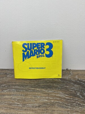 Super Mario Bros 3 Nintendo NES Instruction Booklet Manual ONLY NO Game ...